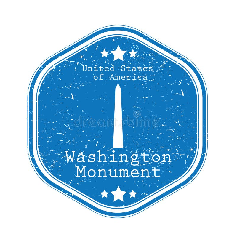 Washington Monument Label Illustration. Stock Illustration ...