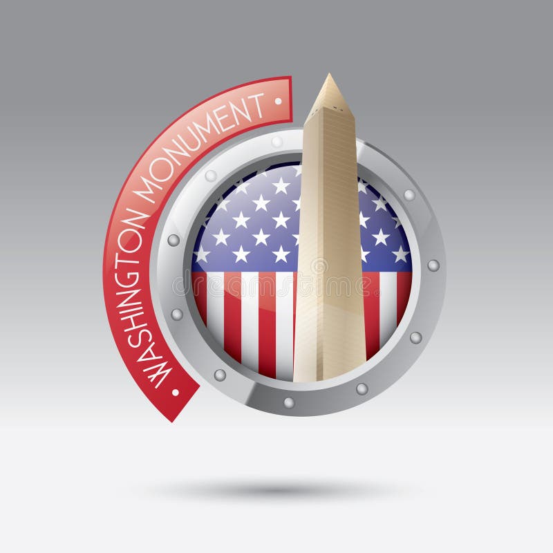 Washington Monument Label. Vector Illustration Decorative Design Stock ...
