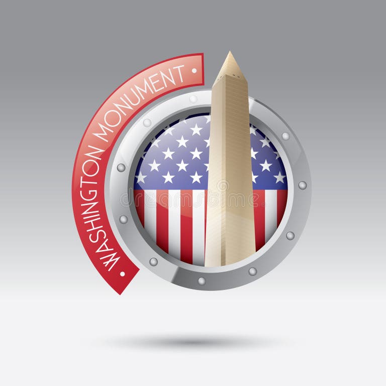 Washington Monument Label. Vector Illustration Decorative Design Stock ...