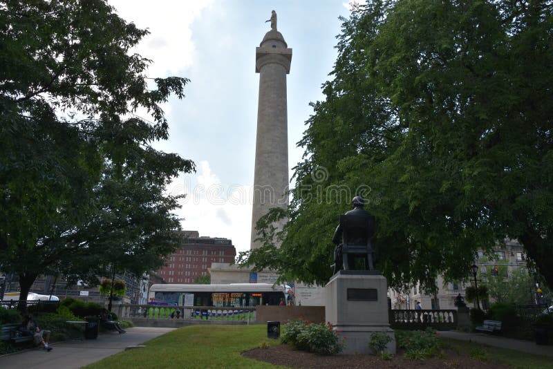 Washington Monument in Baltimore, Maryland Editorial Image - Image of ...