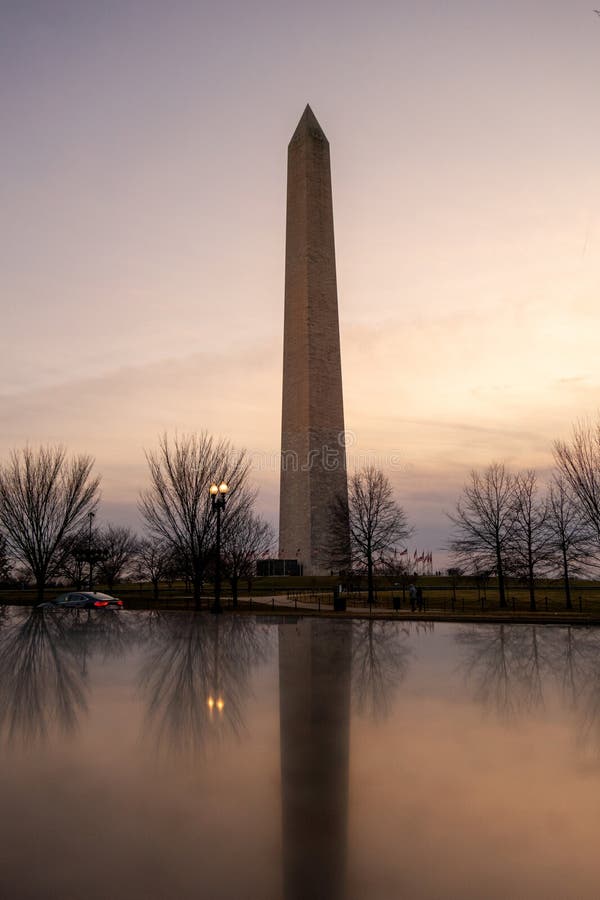 The Washington Monument in Sunset Time, Washington DC, USA Stock Image ...
