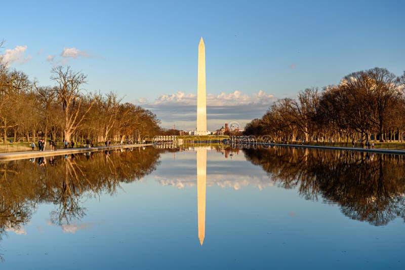 The Washington Monument Reflected in the Lincoln Memorial Reflecting ...