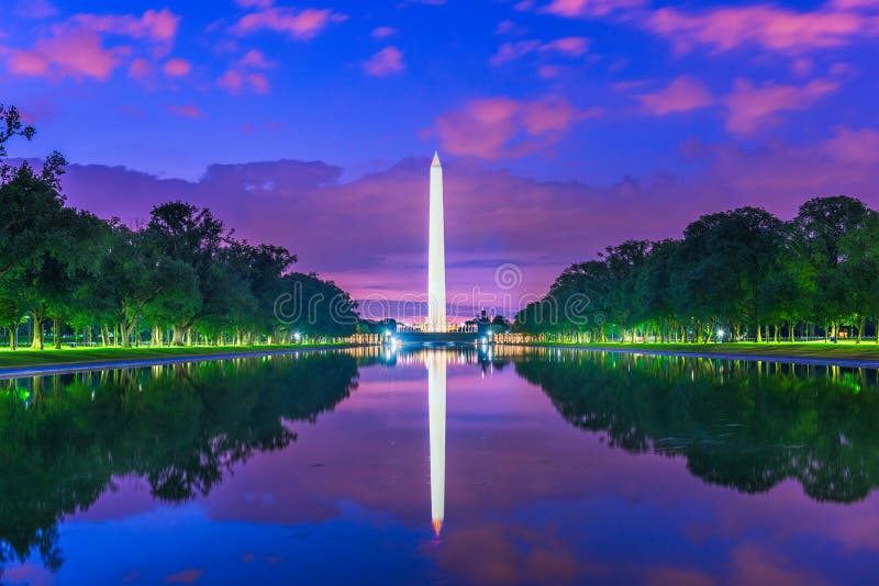 Washington Monument on the Reflecting Pool in Washington, D.C Editorial ...