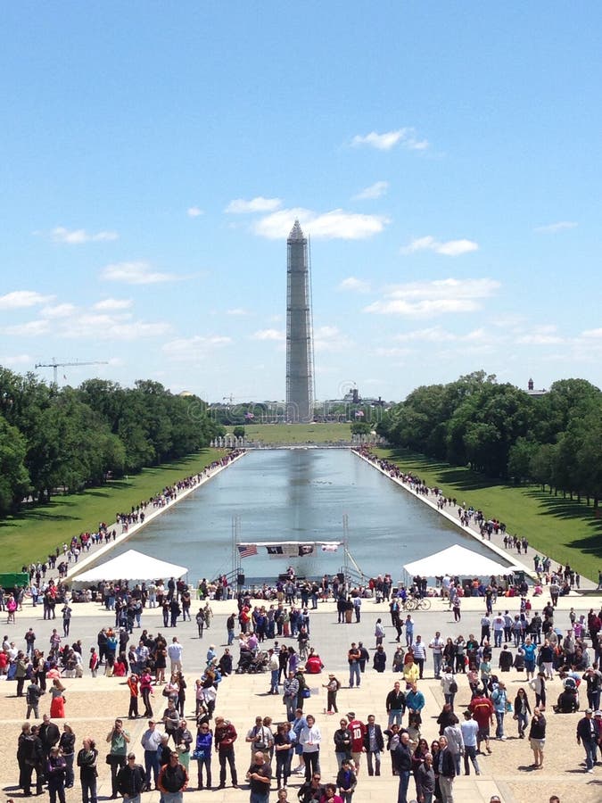 Washington Monument & Reflecting Pool Memorial Day Editorial Stock ...