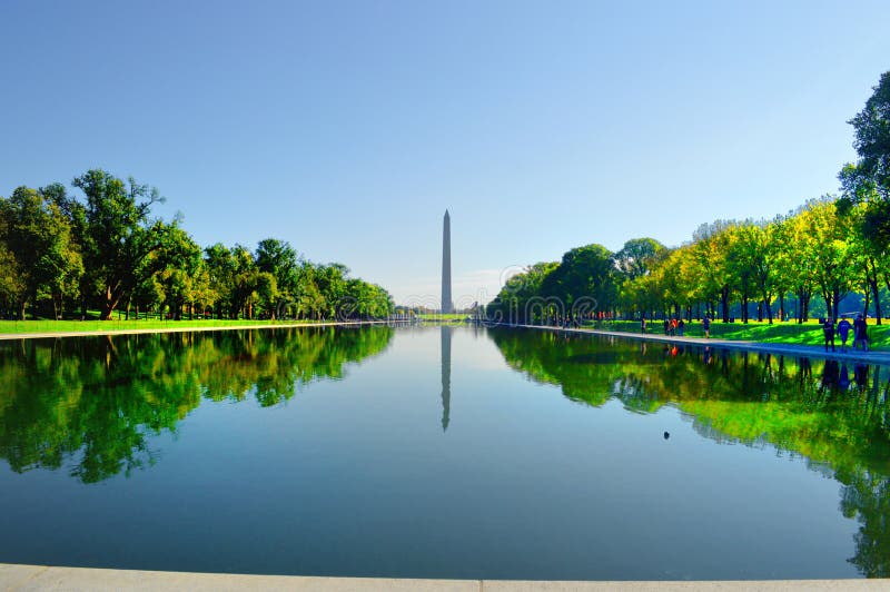 Washington Monument Reflecting in a Pool Editorial Stock Photo - Image ...