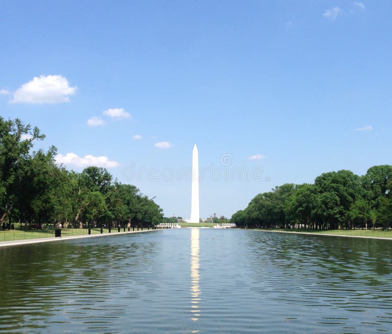Washington Monument Reflection Stock Photo - Image of water, monument ...