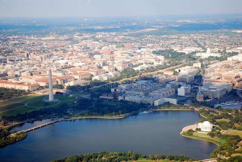 Aerial View of Washington DC Stock Image - Image of aerial, laws: 194692079