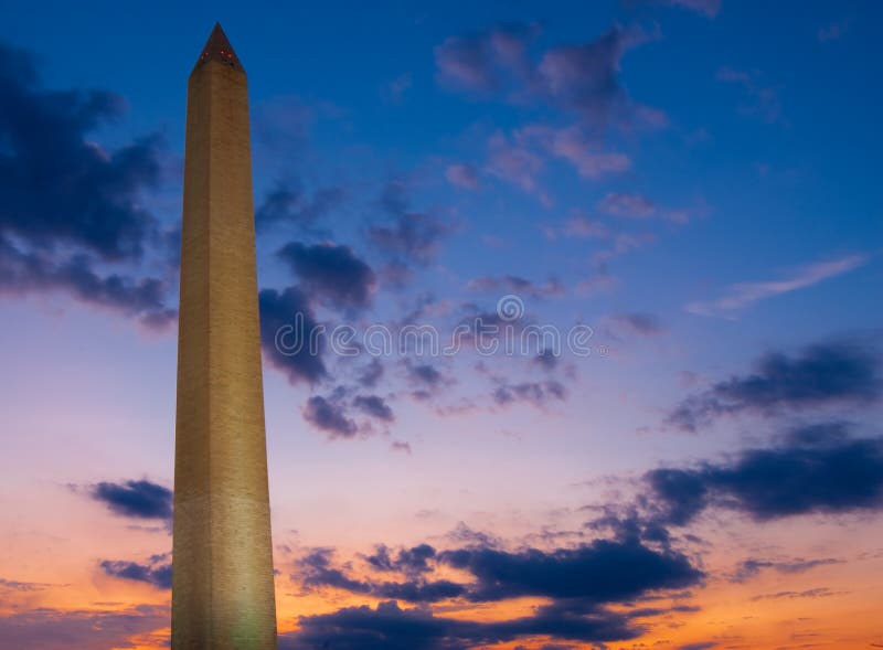 Washington Monument - Sunset Stock Photo - Image of maryland, mall ...