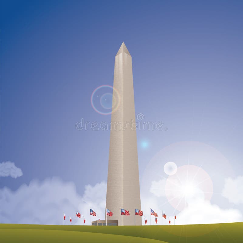 The Washington Monument. Vector Illustration Decorative Background ...