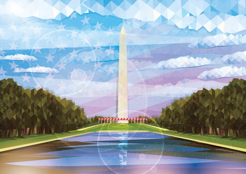 Washington Monument. Vector Illustration Decorative Design Stock Photo ...