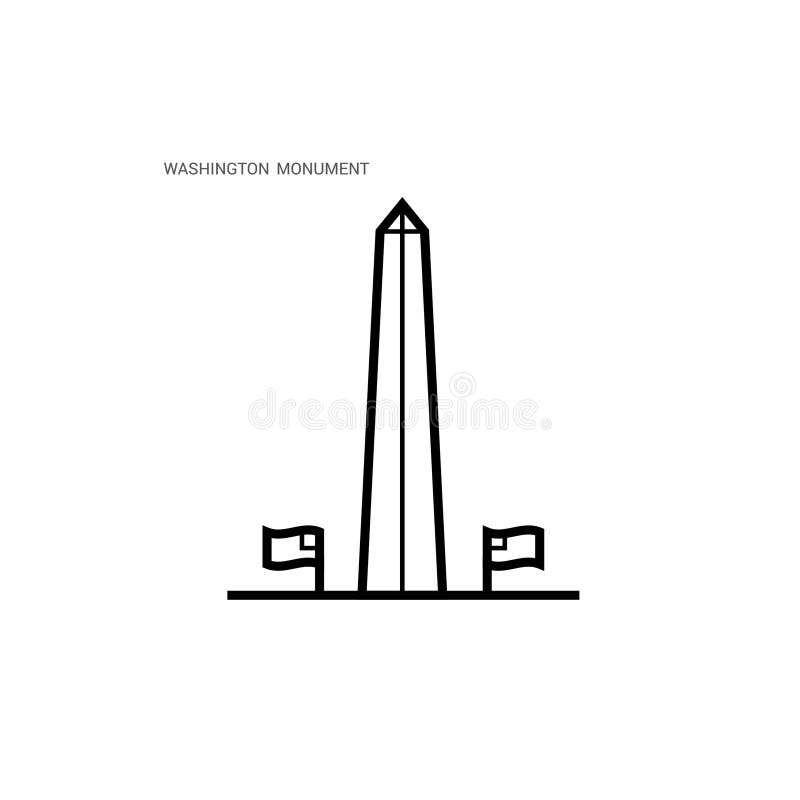 Washington Monument. Vector Illustration Decorative Design Editorial ...