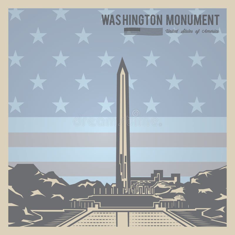 Washington Monument. Vector Illustration Decorative Design Stock Vector ...