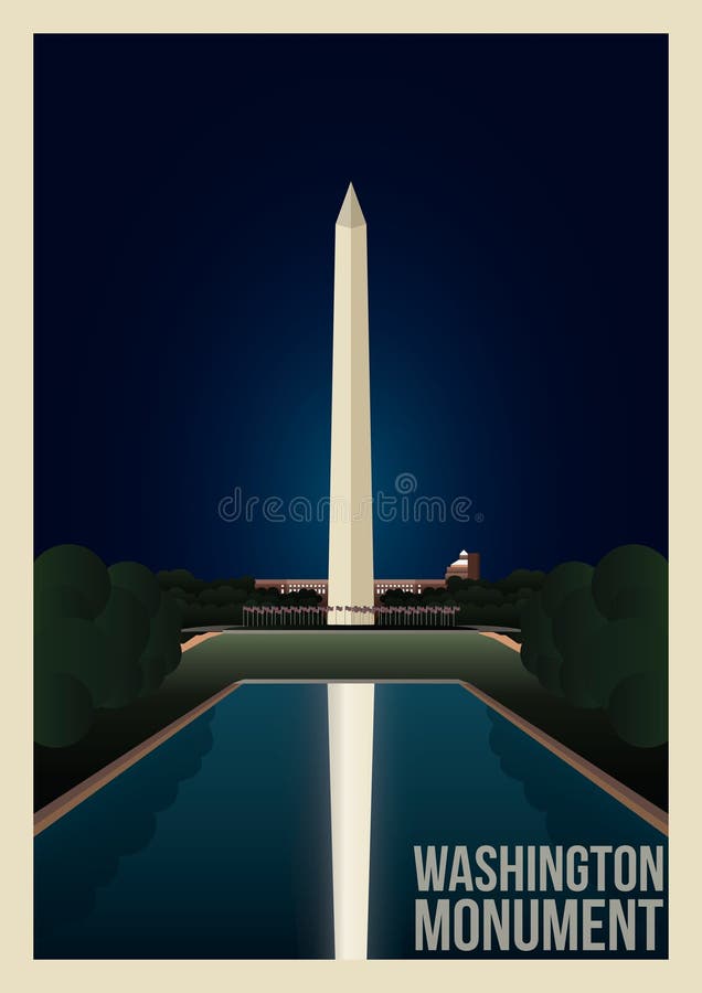 Washington Monument. Vector Illustration Decorative Design Stock Vector ...