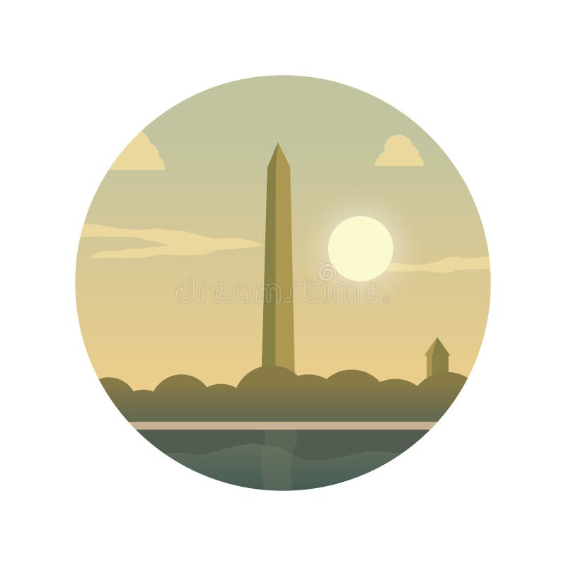 Washington Monument. Vector Illustration Decorative Design Stock Vector ...