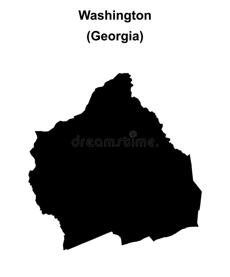 Washington outline map stock vector. Illustration of counties - 357894738