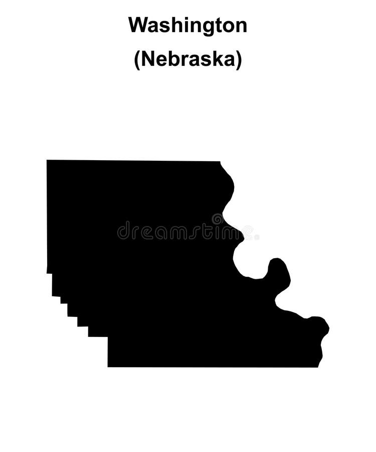 Washington outline map stock vector. Illustration of nebraska - 361726320