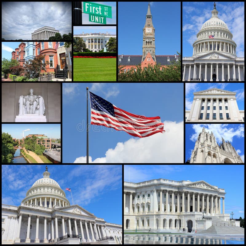 Washington DC collage stock image. Image of vacation - 47772671