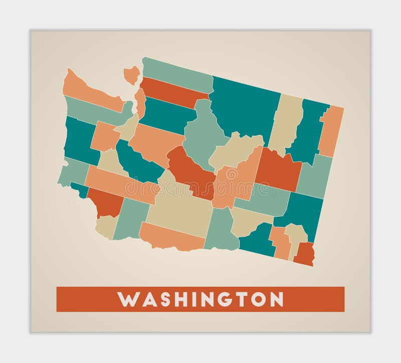 Washington Poster in Retro Style. Stock Vector - Illustration of retro ...