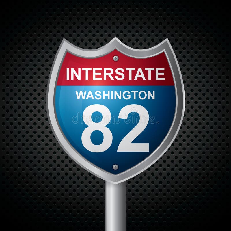 Washington 82 Route Sign. Vector Illustration Decorative Design Stock ...
