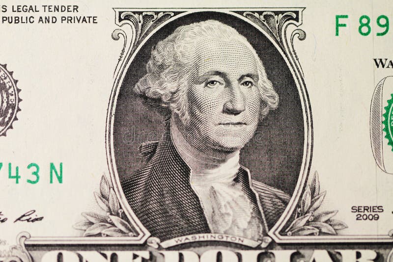 Washington S Portrait on Dollar Stock Image - Image of bill, obverse ...