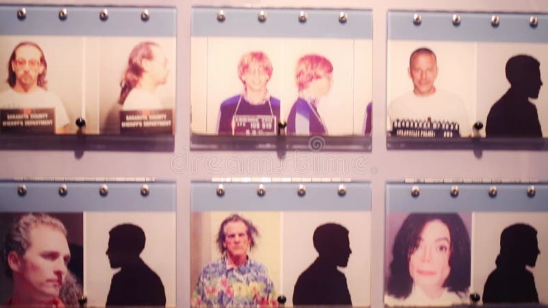 Famous Mugs in Museum of Mafia Stock Video - Video of celebrity ...