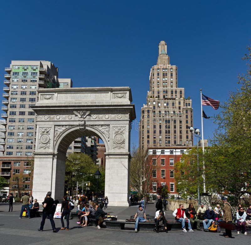 Washington Square editorial image. Image of street, manhattan - 24677375