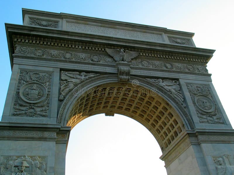 Washington Square Arch, from Below Stock Image - Image of washington ...