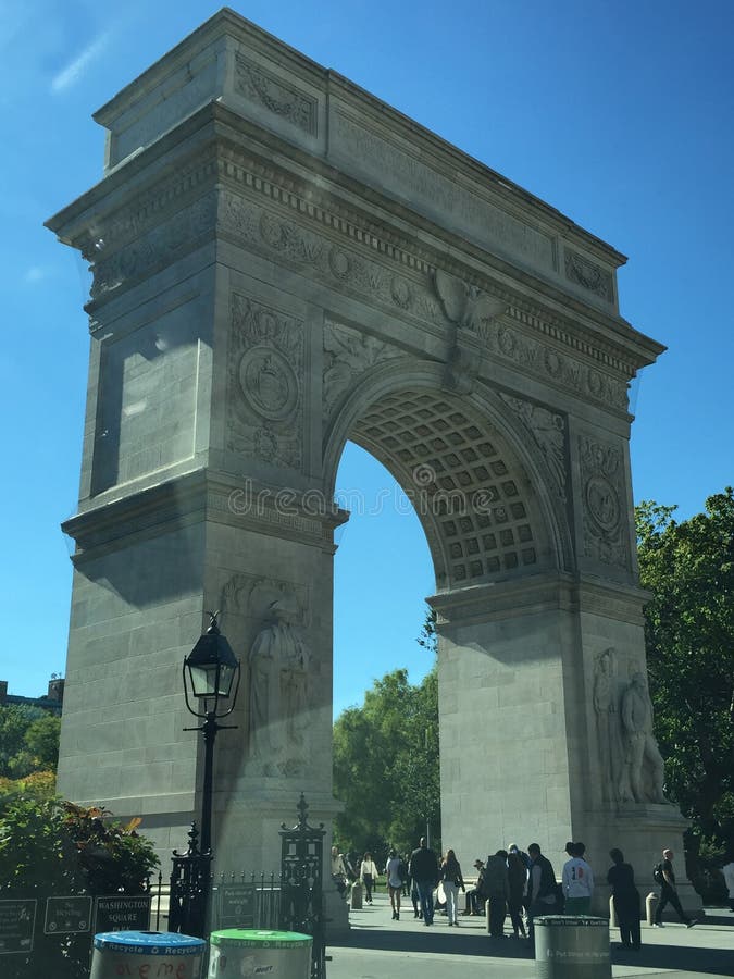 Washington Square Arch in New York Editorial Stock Photo - Image of ...