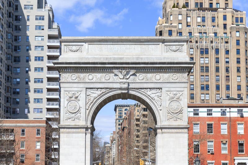 The Washington Square Park Arch Stock Image - Image of manhattan ...