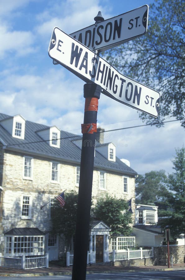 Washington St. sign editorial stock photo. Image of washington - 26280698