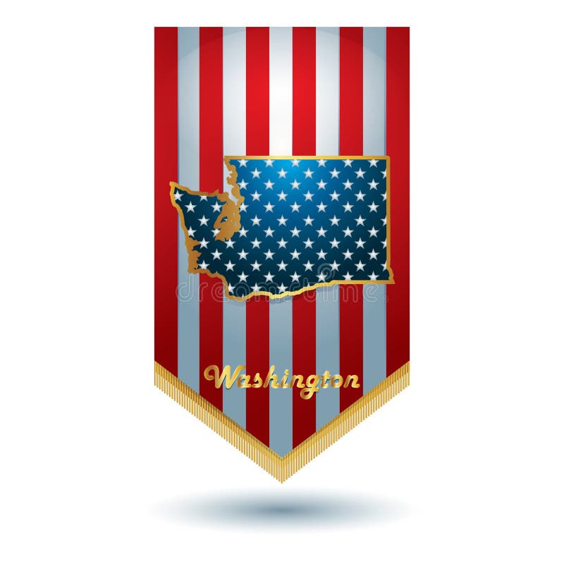 Washington State Banner. Vector Illustration Decorative Design Stock ...