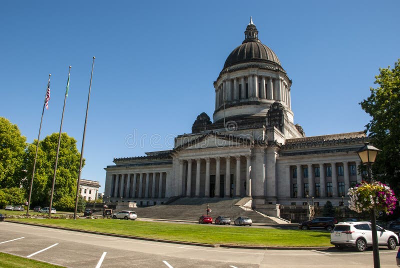 The Washington State Capitol or Legislative Building in Olympia Stock ...