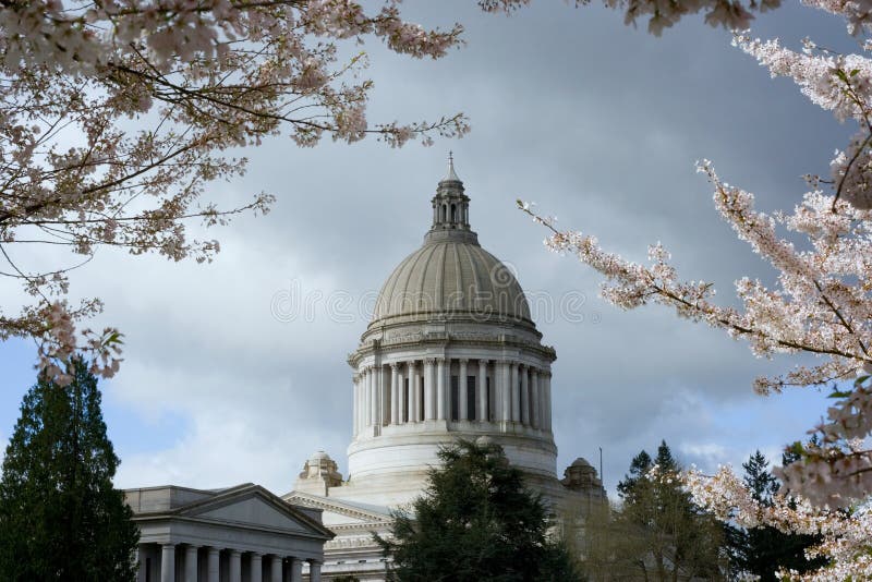 Washington State Capitol in Spring Stock Image - Image of united ...