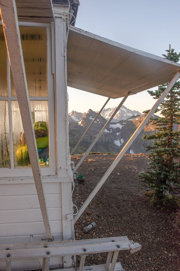 A Historical Fire Lookout in Washington State Stock Photo - Image of ...
