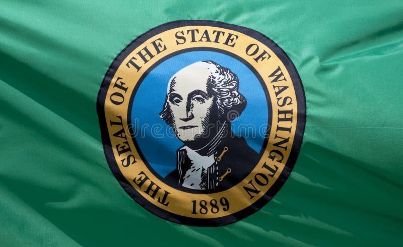 Washington State Flag stock photo. Image of symbol, seattle - 14795970