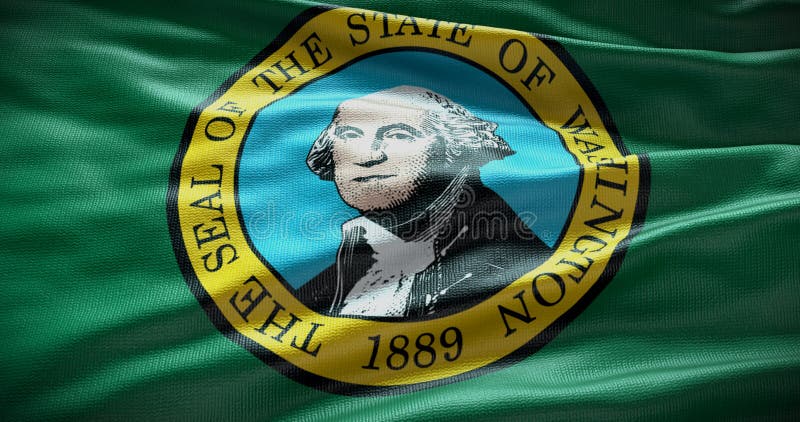 Washington State Flag Background Illustration, USA Symbol Backdrop ...