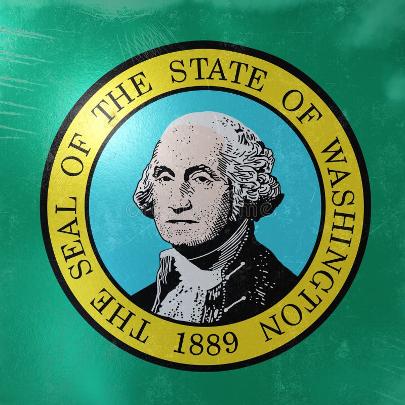 Washington State flag stock illustration. Illustration of emblem - 87844670