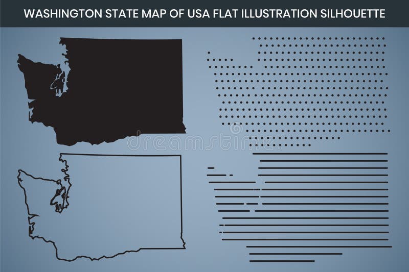 Washington State Hand Drawn Outline Map of USA Stock Vector ...