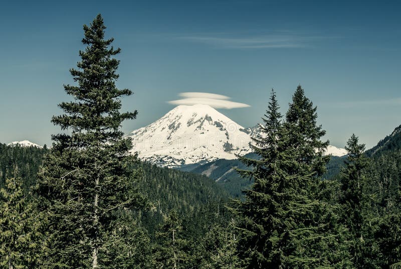 Washington State - Mt. Ranier Stock Image - Image of volcano, mount ...