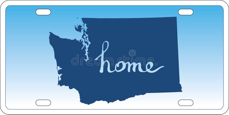 Washington State License Plate Vector Stock Vector - Illustration of ...