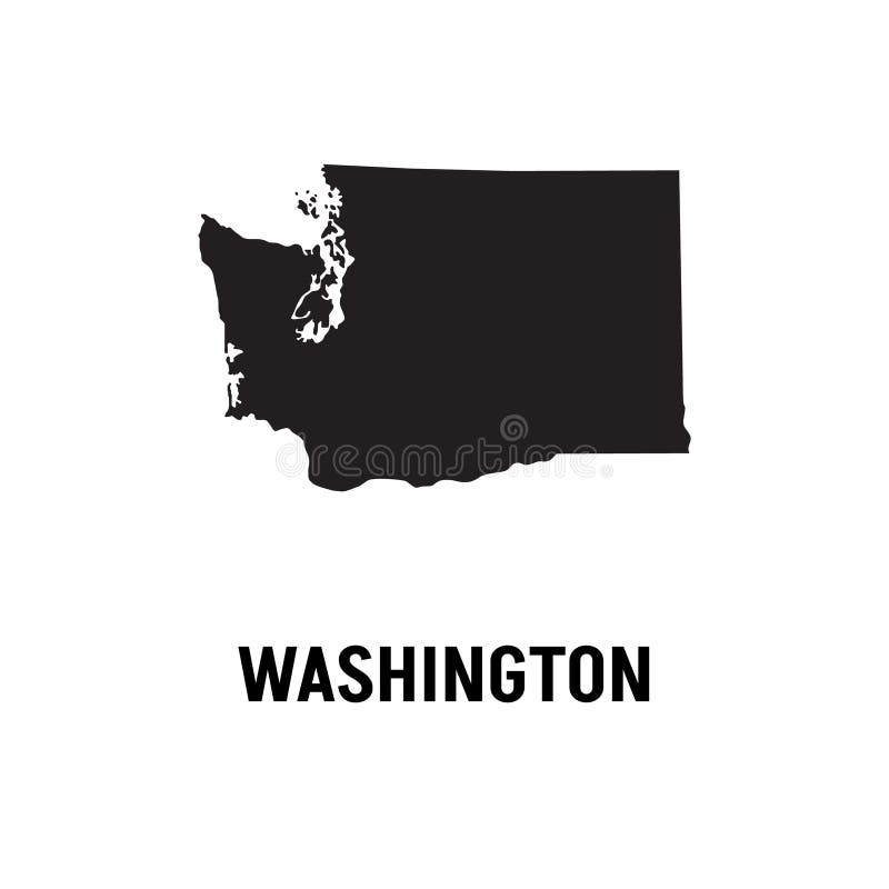 Washington State Map Contour. Washington State Map. Glyph and Outline ...