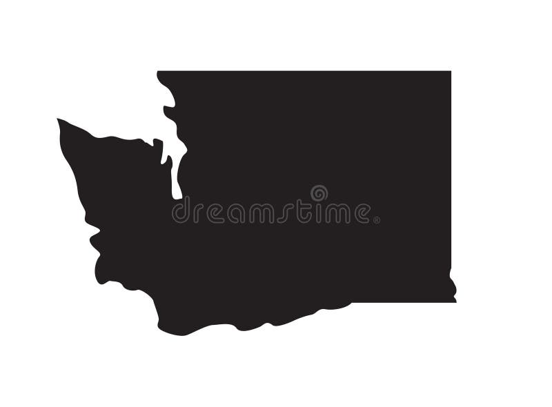 Washington State Map Silhouette Stock Illustrations – 7,415 Washington ...