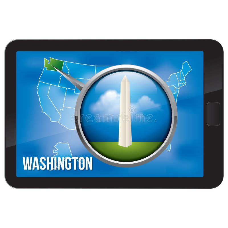 Washington State Map. Vector Illustration Decorative Design Stock ...