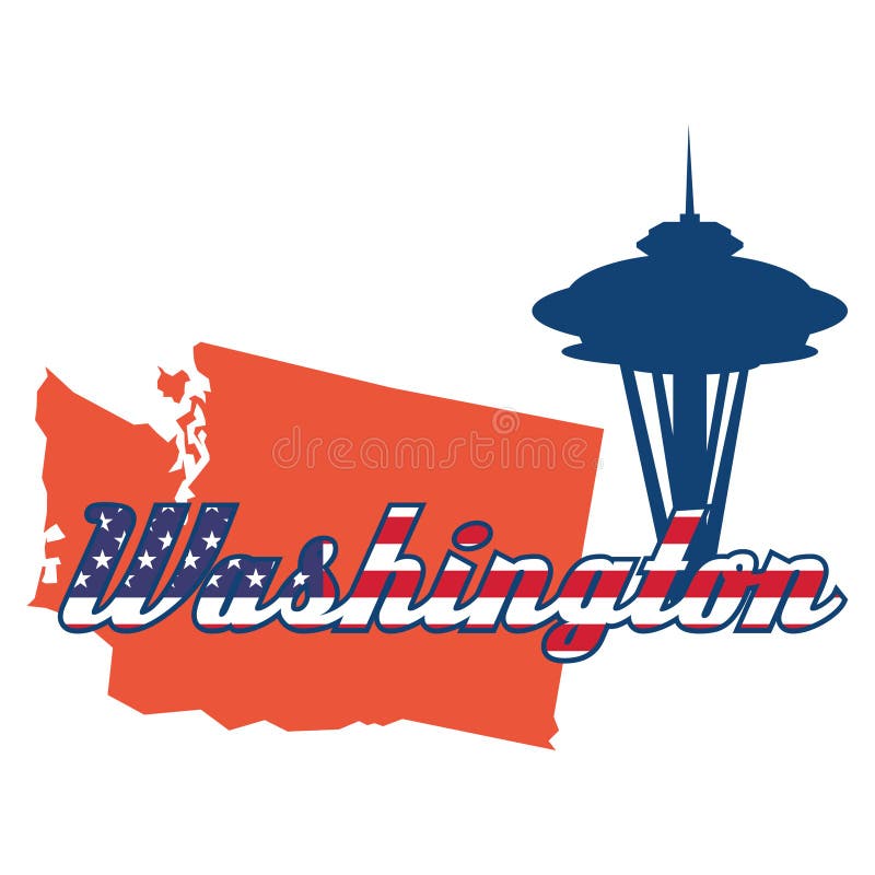 Washington State. Vector Illustration Decorative Design Editorial Stock ...