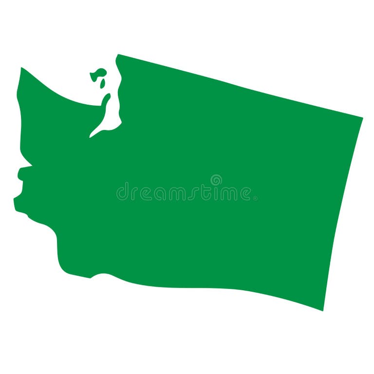 Washington State Map Vector Stock Vector - Illustration of vector ...