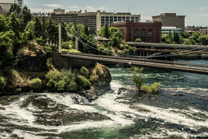 Washington State - Spokane editorial photography. Image of buildings ...