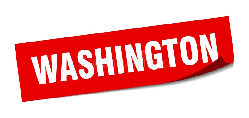 Washington Sticker. Washington Square Peeler Sign Stock Vector ...
