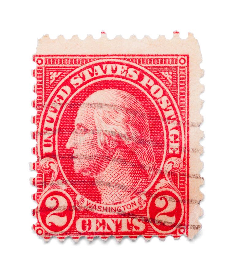 Washington Two Cent Stamp redactionele foto. Image of rood - 147837166