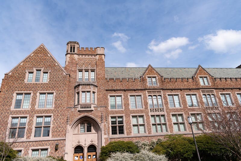 Washington University Building in Seattle. Sunny Day Stock Image ...