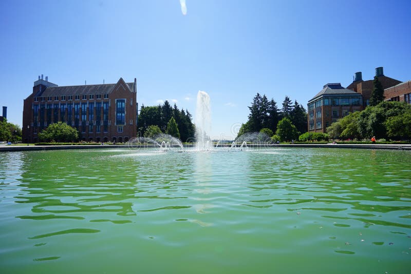 Washington University Seattle Stock Image - Image of hall, blue: 156878031